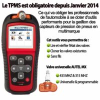 Programmateur TPMS : Outil qui permet de recoder et cloner des valves TPMS